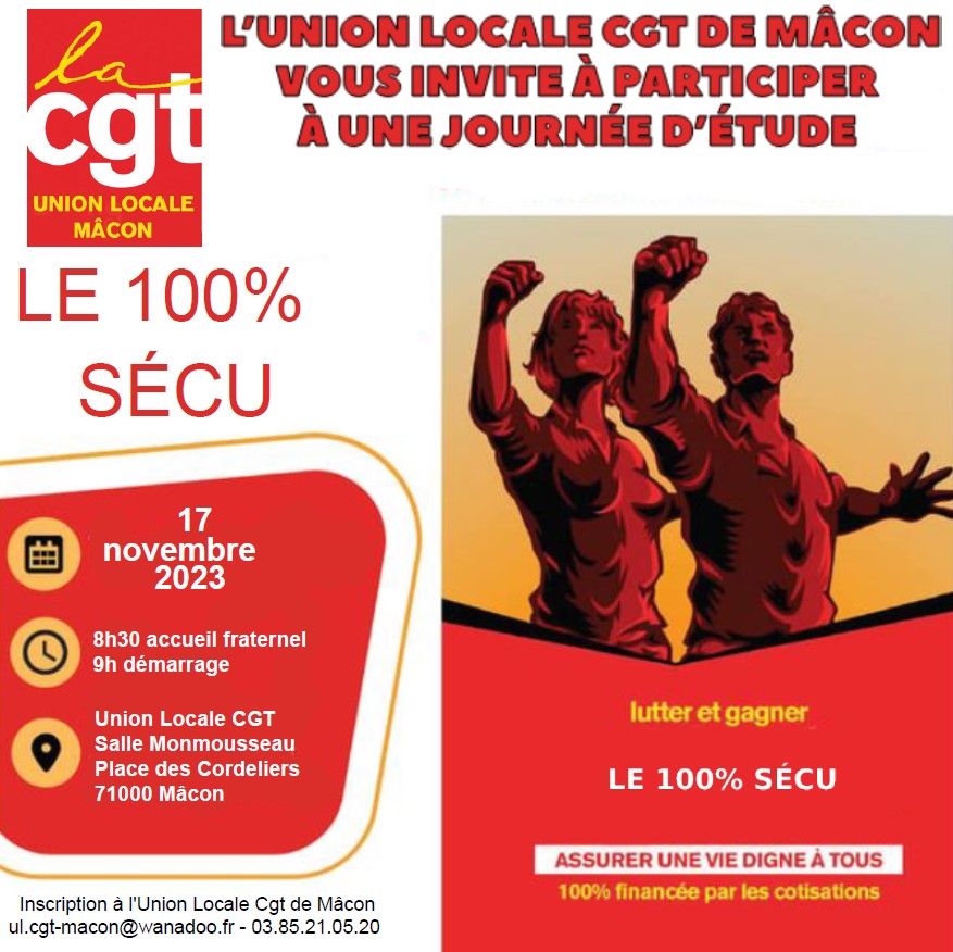 MACON le 17 novembre 2023 : le 100% Sécu, une journée d'étude organisée ...